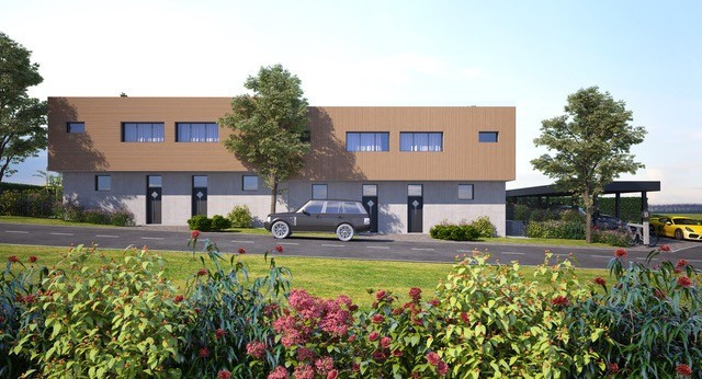 Villas contiguës en construction HPE 6 pièces 119 m2 à Lancy